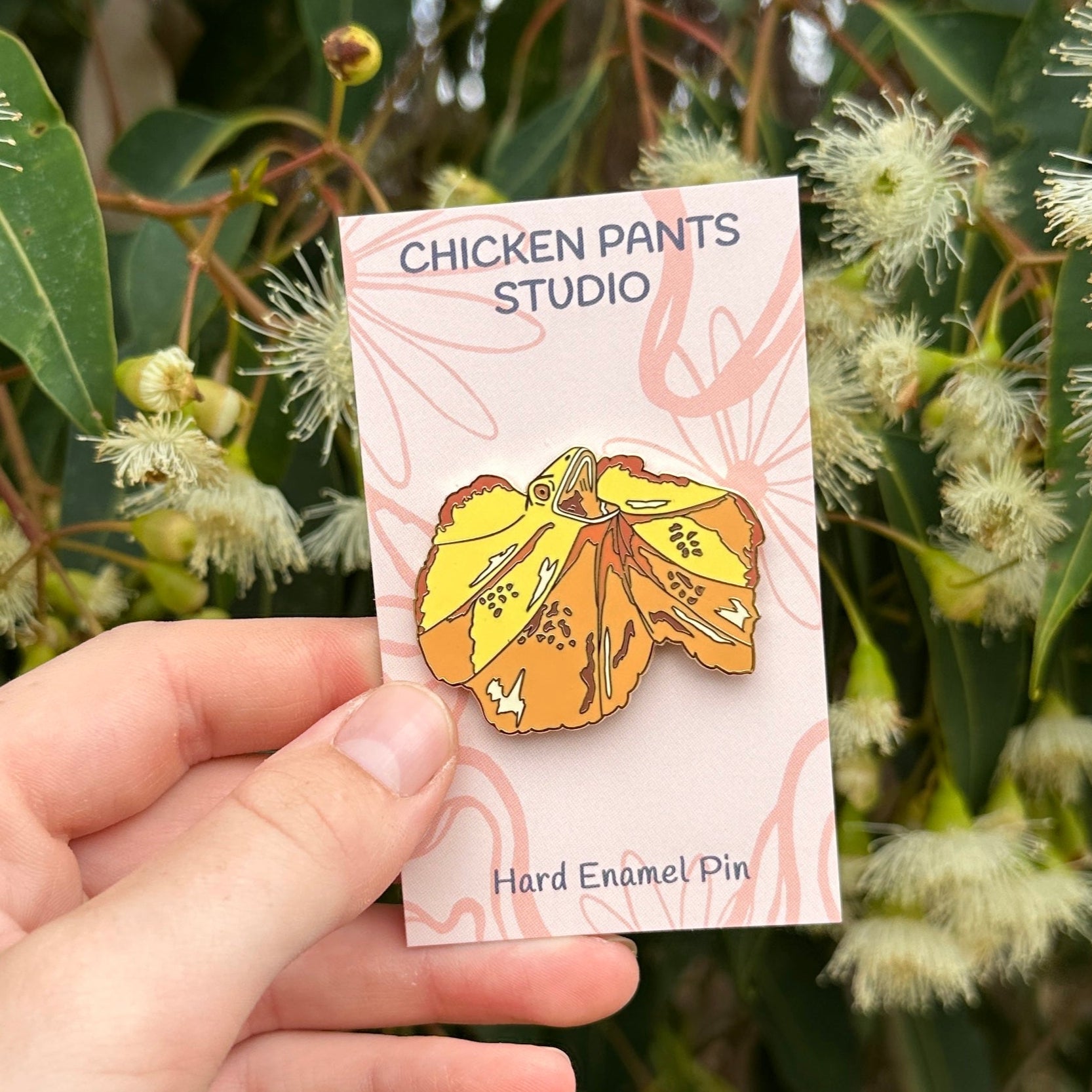 Enamel Pin: Frilled-Neck Lizard – Chicken Pants Studio